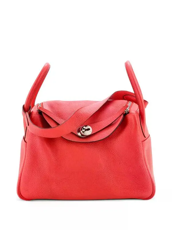 Hermès Lindy Bag Clemence 30 Shoulder Bag - Red