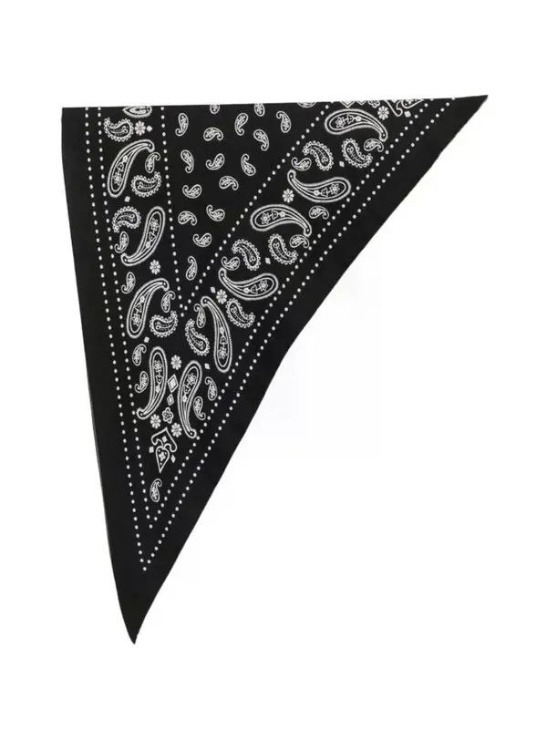 Destin Paisley-print Wool Scarf - Black