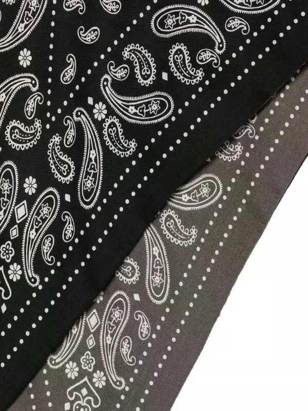 Destin Paisley-print Wool Scarf - Black