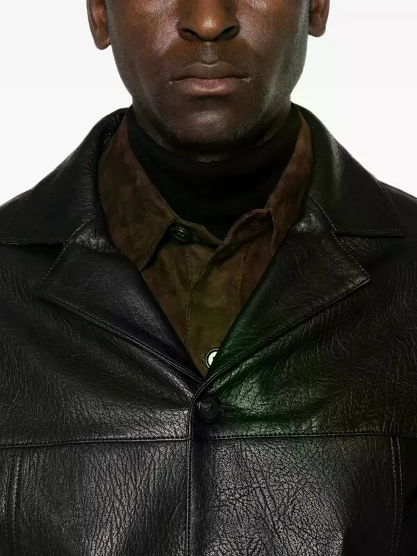 ARMA Jack Leather Button-up Jacket