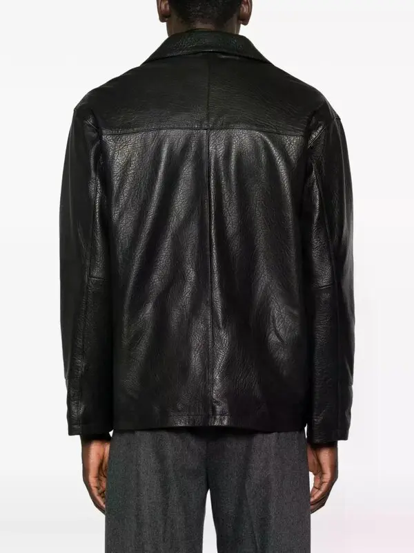 ARMA Leather Button-up Jacket