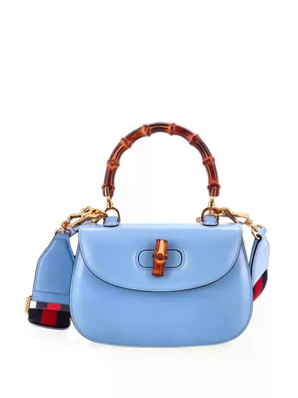 Gucci Bamboo 1947 Top Handle Bag Leather Small Satchel