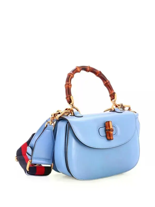 Gucci Bamboo 1947 Top Handle Bag Leather Small Satchel
