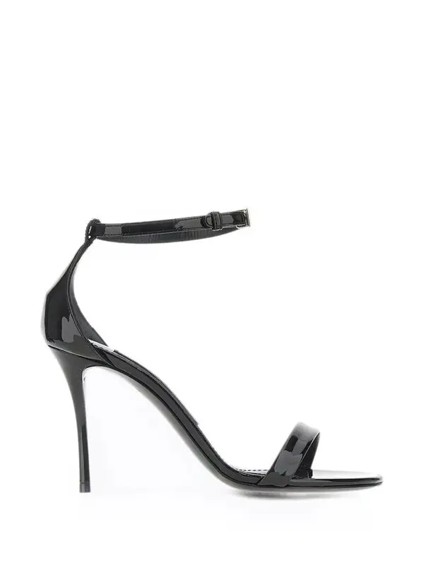 Dolce & Gabbana Patent-leather Sandals With Logo