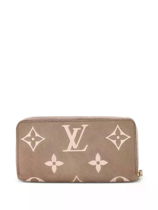 LOUIS VUITTON Zippy Wallet Bicolor Monogram Empreinte Giant Small Wallets - Neutrals