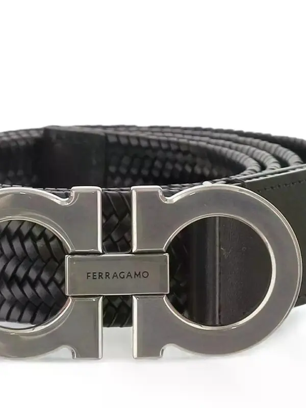 FERRAGAMO Gancini Woven Belt