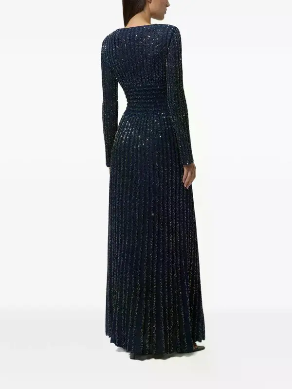 Missoni Long-sleeve Deep Neckline Maxi Dress
