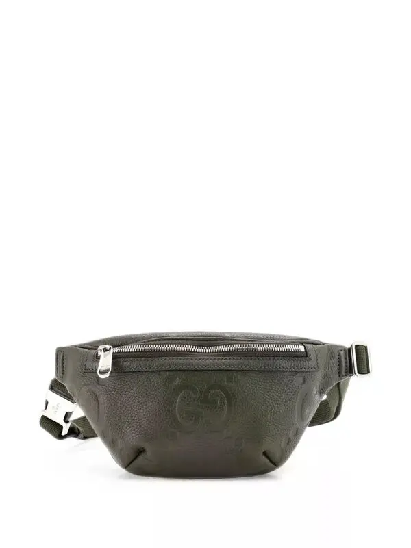 Gucci Jumbo Gg Embossed Leather Small Belt Bag