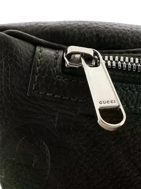 Gucci Jumbo Gg Embossed Leather Small Belt Bag