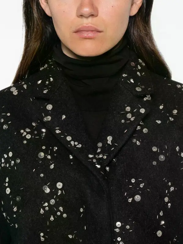 JIL SANDER Embellished Wool Coat
