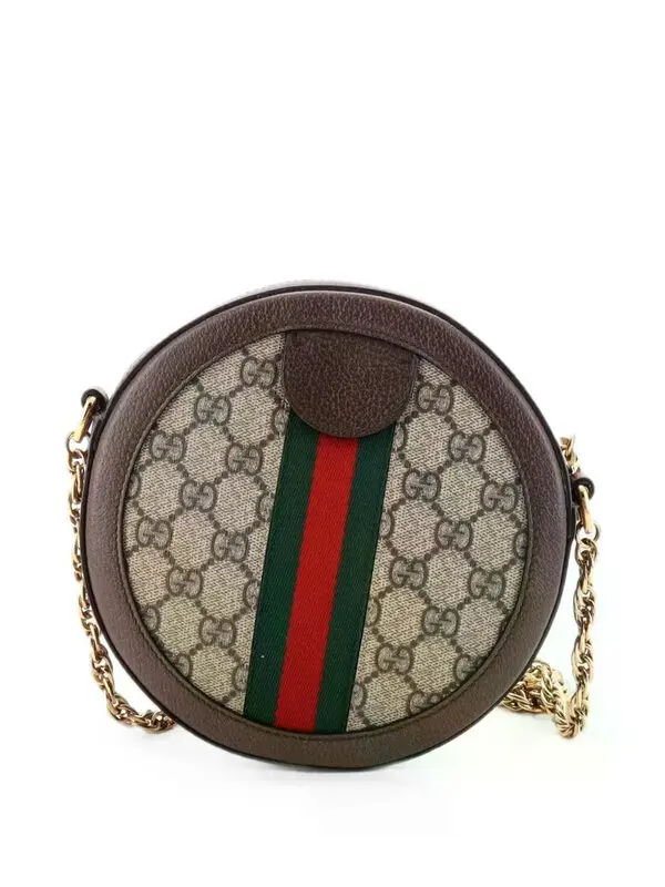 Gucci Ophidia Gg Coated Canvas Mini Crossbody Bag - Brown