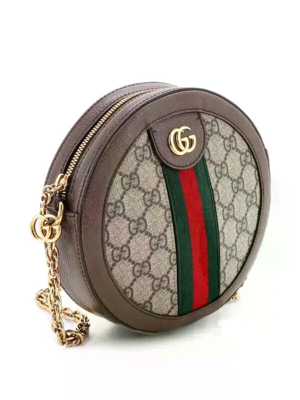 Gucci Ophidia Gg Coated Canvas Mini Crossbody Bag - Brown