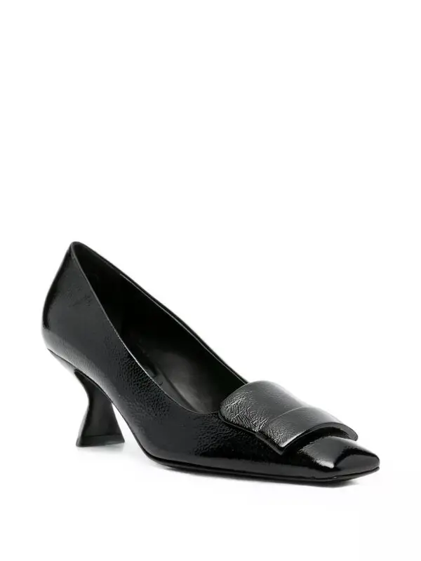 SERGIO ROSSI Buckle-detail Architectural-heel Pumps