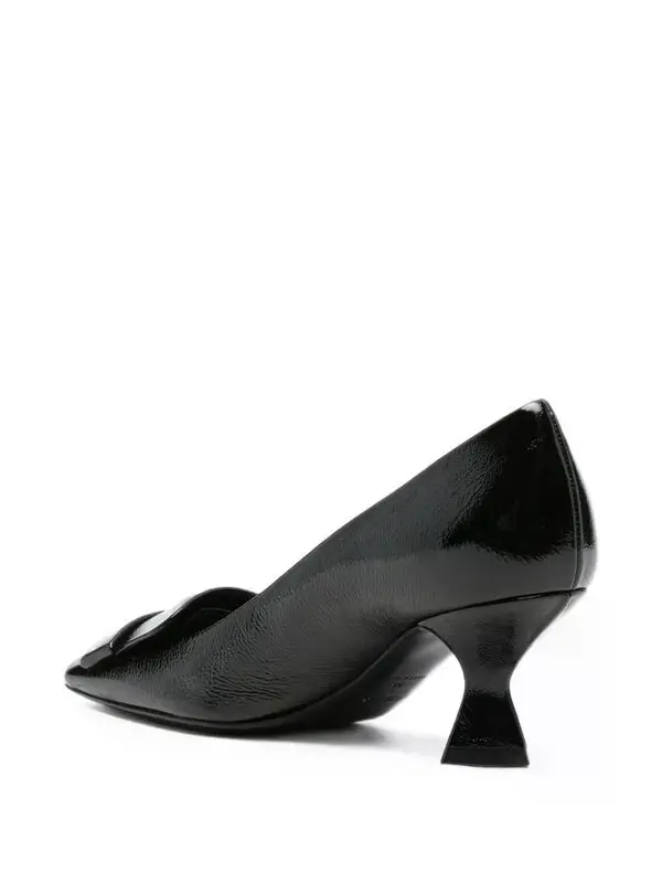 SERGIO ROSSI Buckle-detail Architectural-heel Pumps