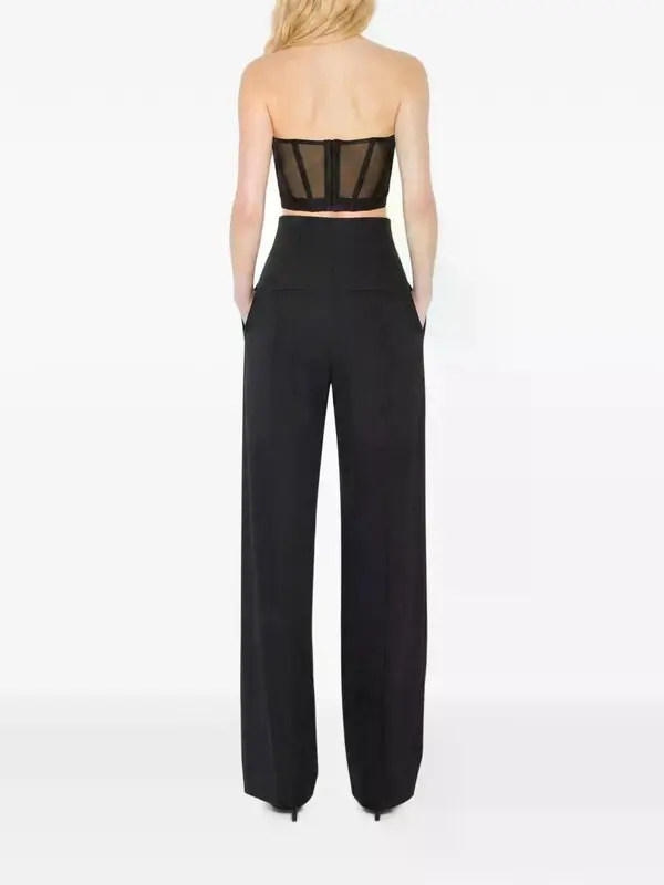 Elisabetta Franchi Mesh-panelled Corset-style Top