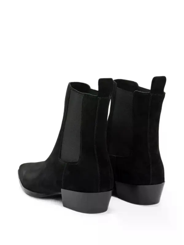 STRATEGIA SHOES Suede Chelsea Boots - Black