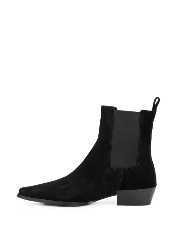 STRATEGIA SHOES Suede Chelsea Boots - Black