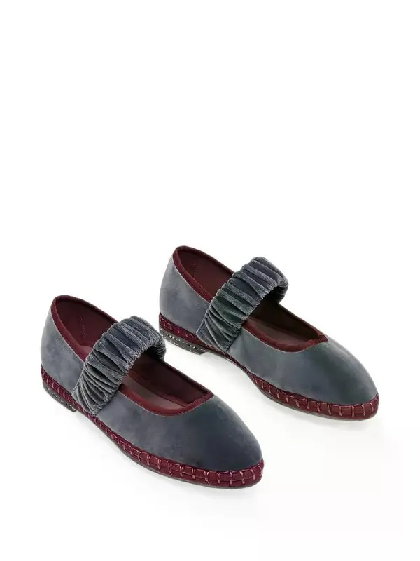 FLABELUS Mafalda Ruched Ballet Flats - Grey
