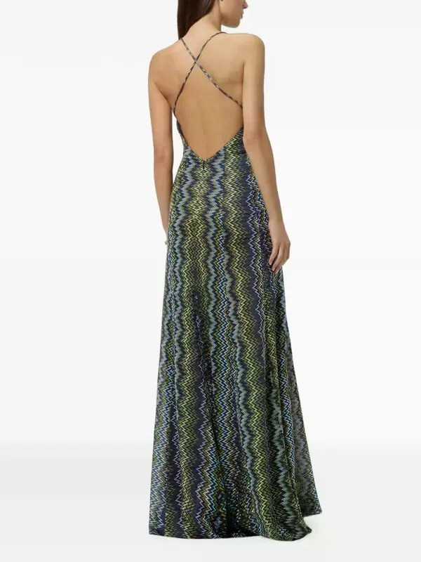 Missoni Long Viscose Dress With Snake Motif