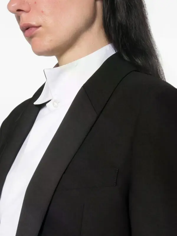 ERMANNO FIRENZE Satin-lapel Single-breasted Jacket