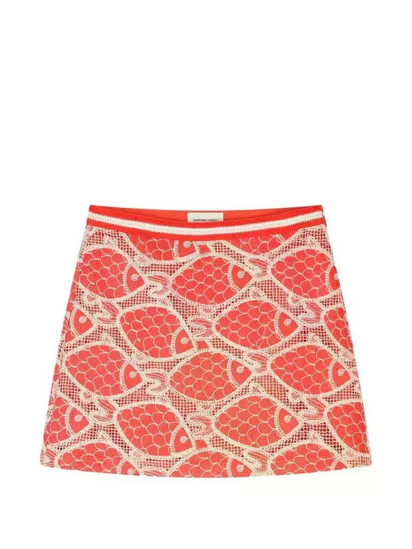 FABIENNE CHAPOT Fish-lace A-line Mini Skirt