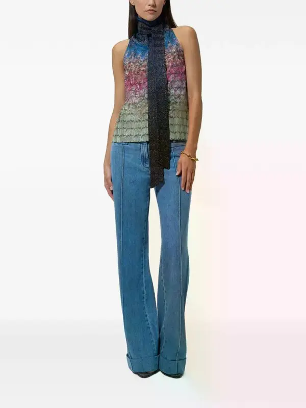 Missoni Top With Iridescent Kaleidoscopic Motif - Blue
