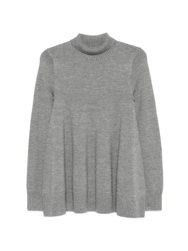 TOTEME Roll-neck Flared Sweater - Grey
