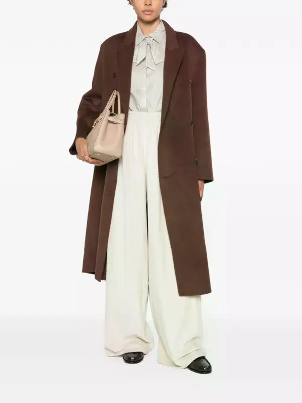Dusan Elasticated-waist Wide-leg Trousers - Neutrals