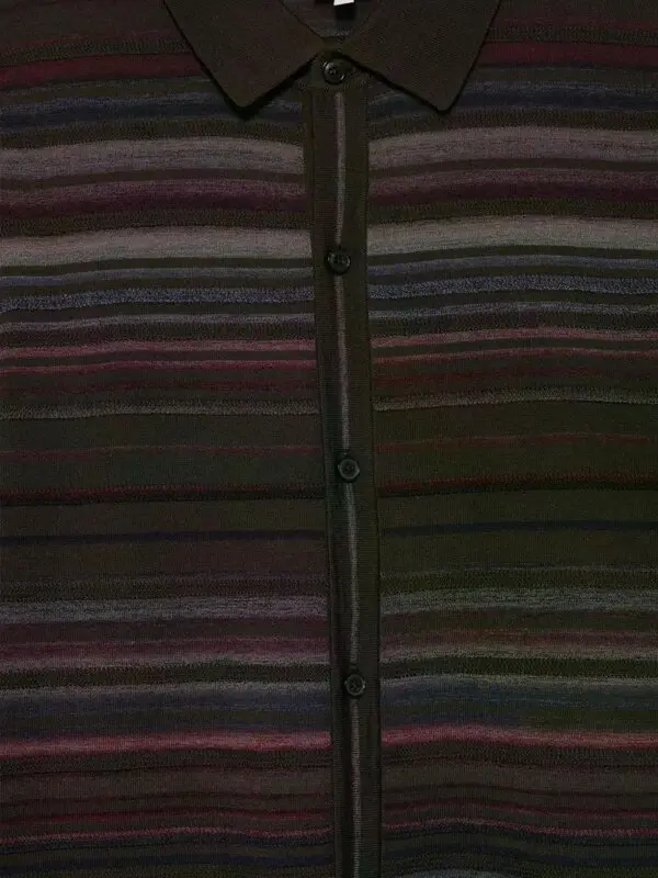Paul Smith Striped Button-up Polo Sweater