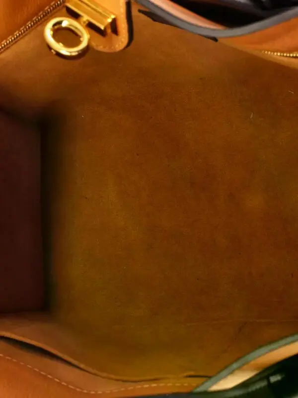 LOUIS VUITTON On My Side Leather With Monogram Canvas Mm Tote Bag