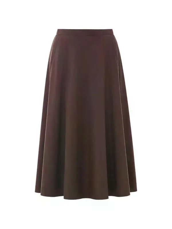 Add A-line Skirt - Brown