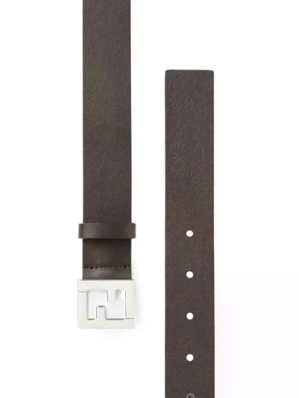 Fendi Ff Dark Leather 30mm Belt - Brown