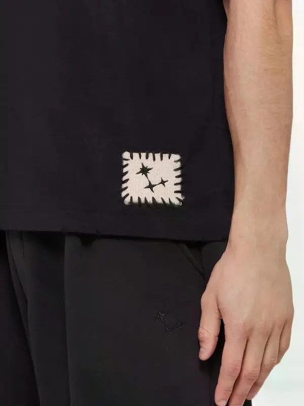 LANEUS Patch-detail Short-sleeve T-shirt