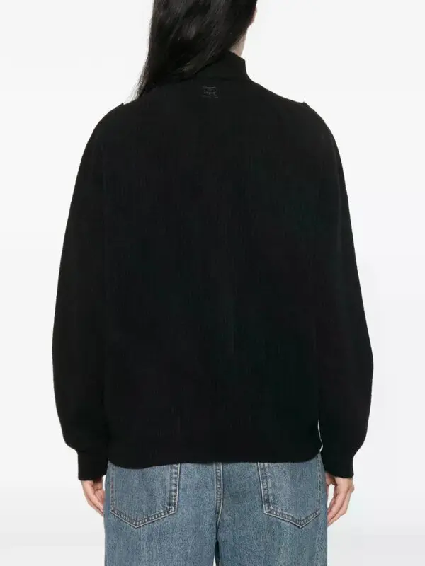 ERMANNO FIRENZE Lace-trim Ribbed-knit Sweater