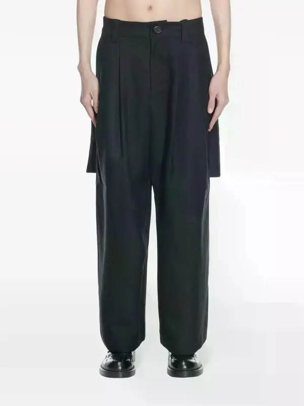 PET-TREE-KOR Pleated Wool Tailored Trousers