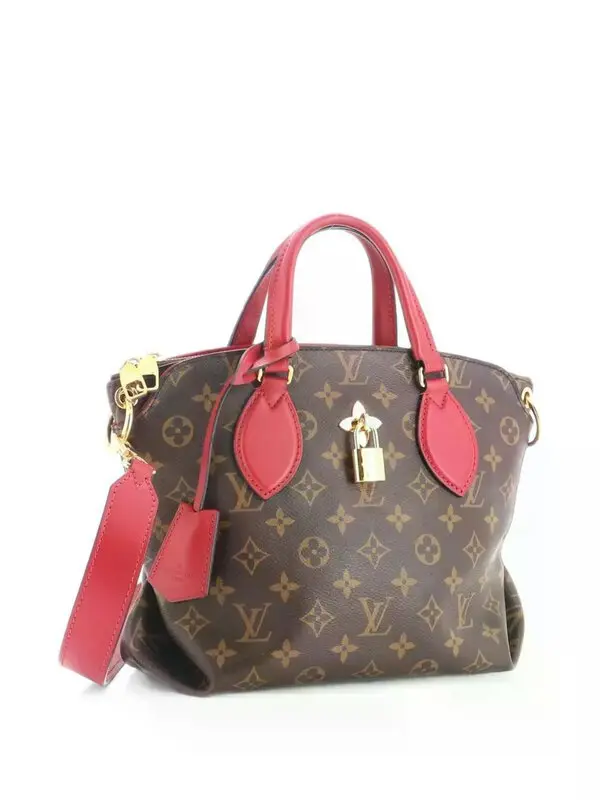 LOUIS VUITTON Flower Zipped Monogram Canvas Pm Tote Bag