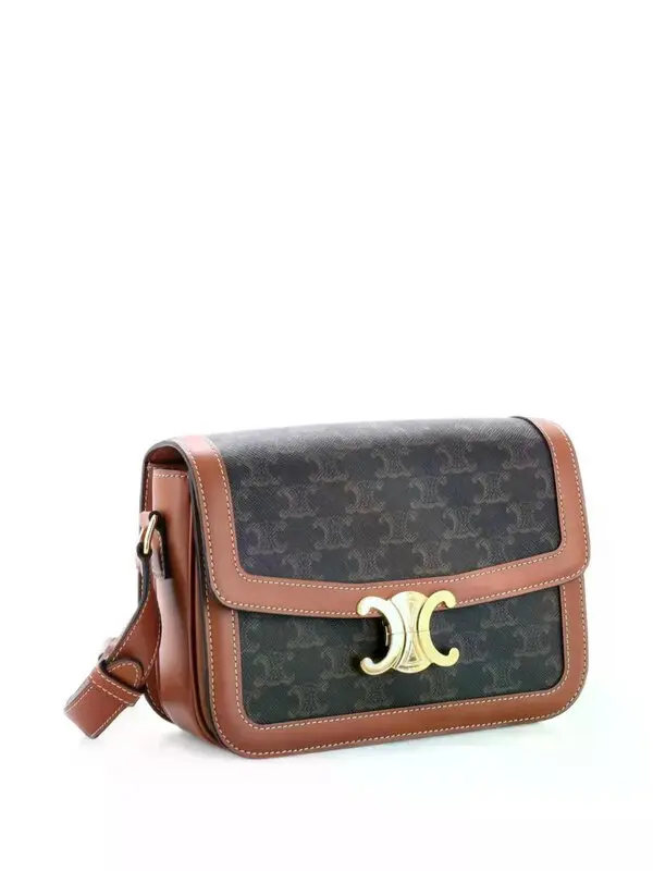 Celine Triomphe Triomphe Coated Canvas Medium Shoulder Bag