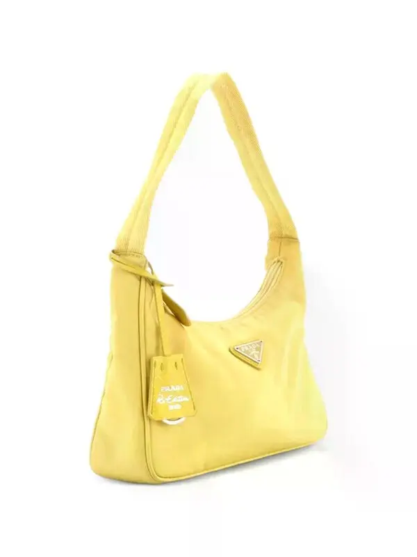 Prada Re-edition 2000 Tessuto Mini Hobo Bag - Yellow