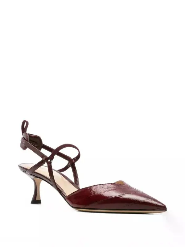 Fendi Pointed-toe Slingback Pumps - Red