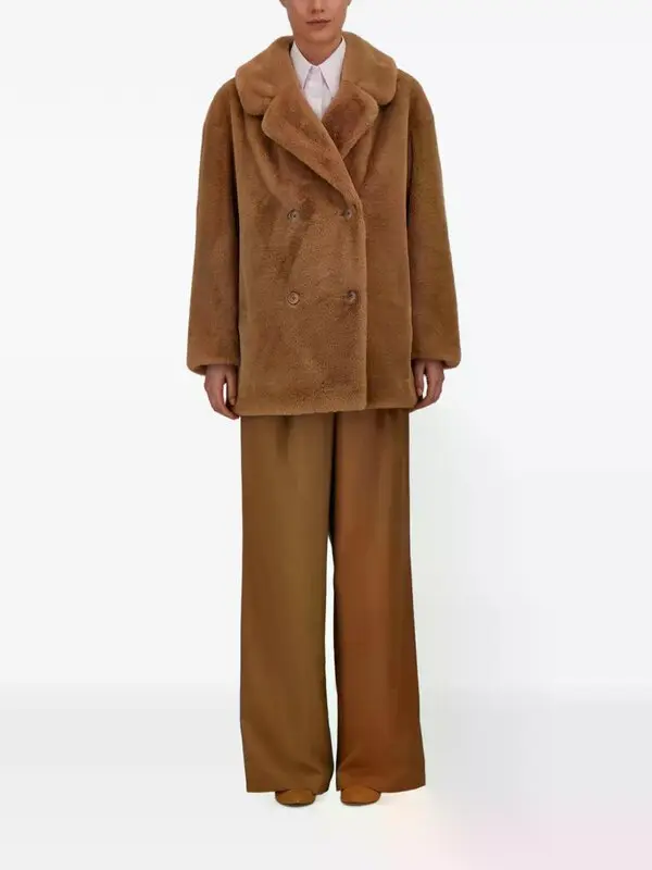 Herno Double-breasted Faux-fur Coat