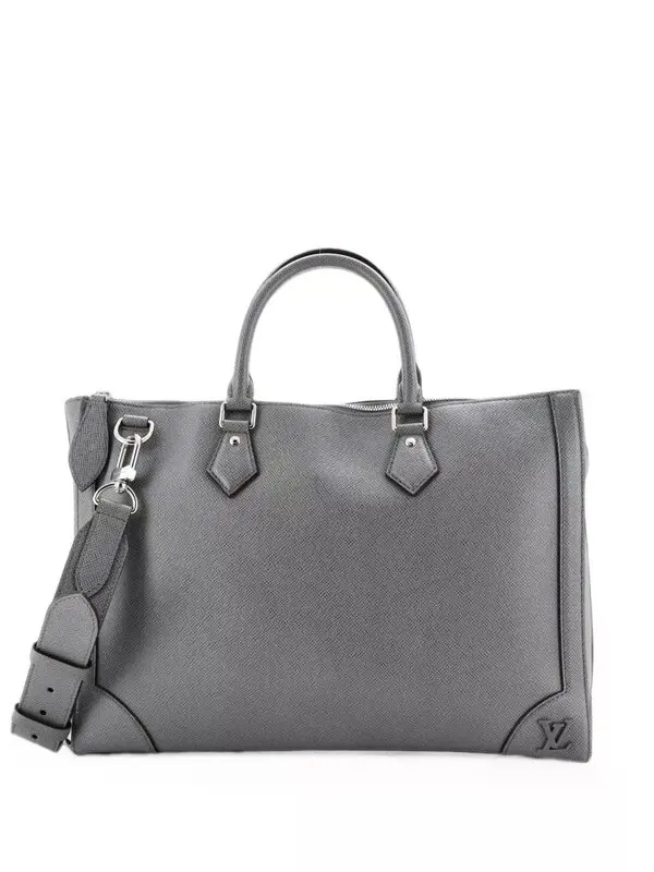LOUIS VUITTON Slim Briefcase Taiga Leather Business Bag