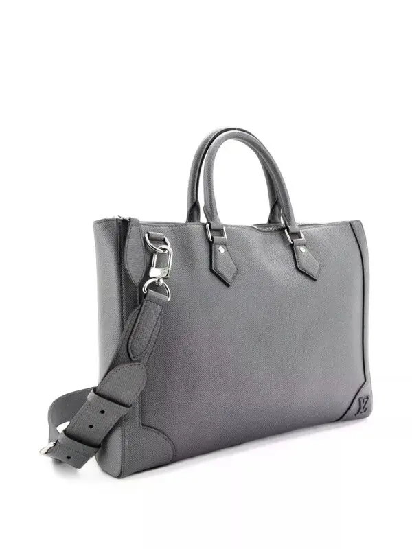 LOUIS VUITTON Slim Briefcase Taiga Leather Business Bag