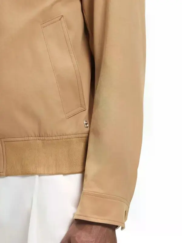 BOSS Check-pattern Zip-up Bomber Jacket