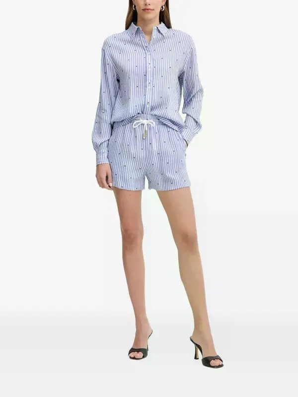 SILVIAN HEACH Masia Striped Logo-print Shirt