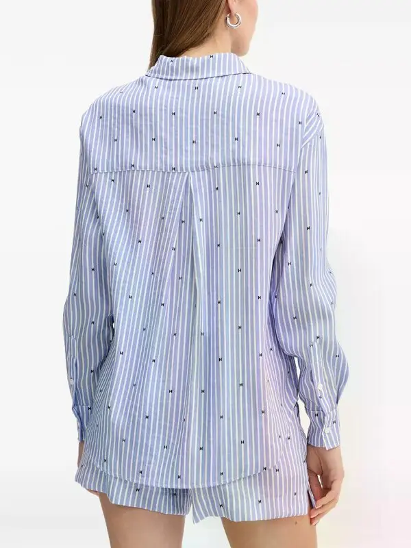 SILVIAN HEACH Masia Striped Logo-print Shirt