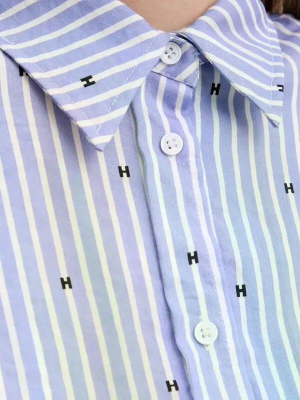 SILVIAN HEACH Masia Striped Logo-print Shirt