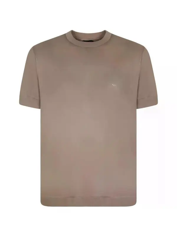 Emporio Armani Travel Essential Lyocell Blend Jersey T-shirt - Neutrals
