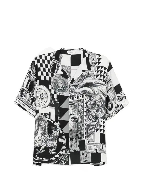 Versace Medusa Collage Silk Shirt