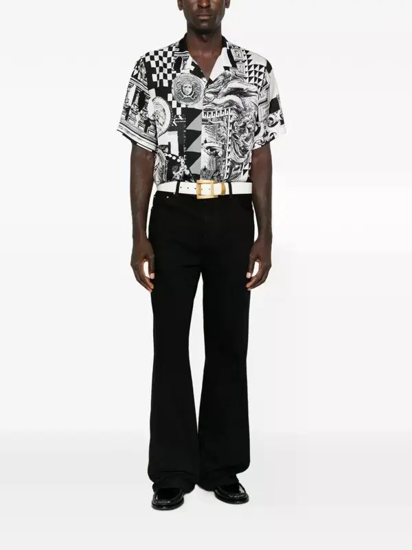 Versace Medusa Collage Silk Shirt
