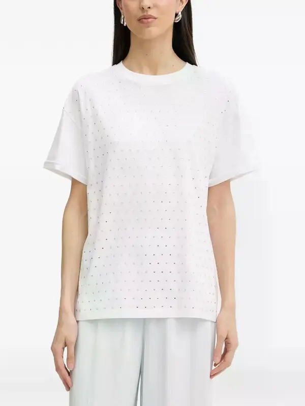SILVIAN HEACH Crystal-embellished Short-sleeve T-shirt - White